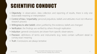 Scientific misconduct by dr vijay kumar | PPTX