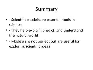 Scientific Models, types of scientific models and importance of ...
