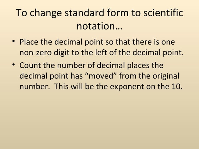 Scientific notation | PPT