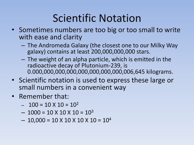Scientific notation | PPT