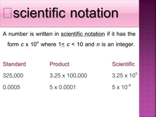 Scientific notation | PPTX