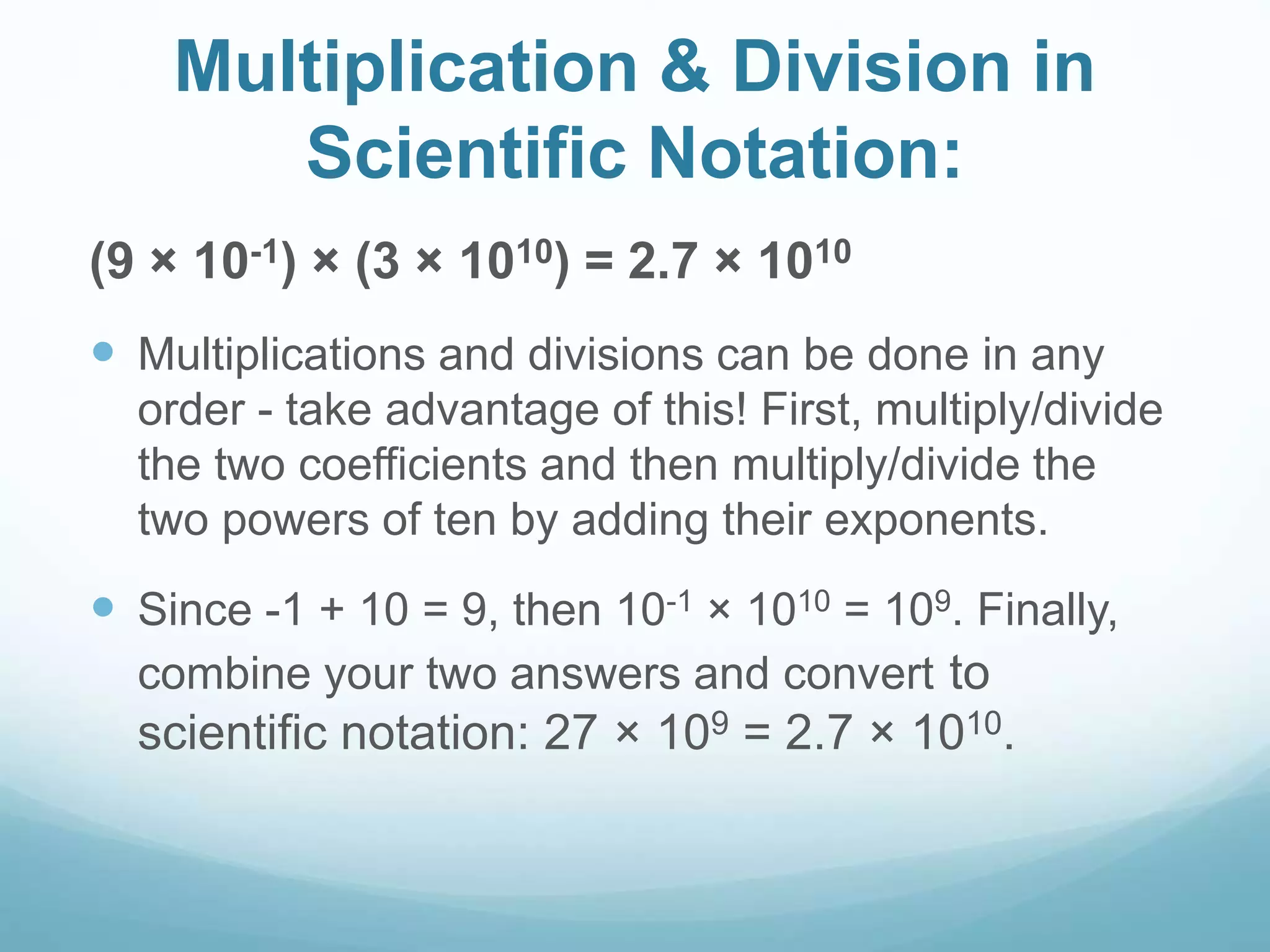 Scientific notation | PPT