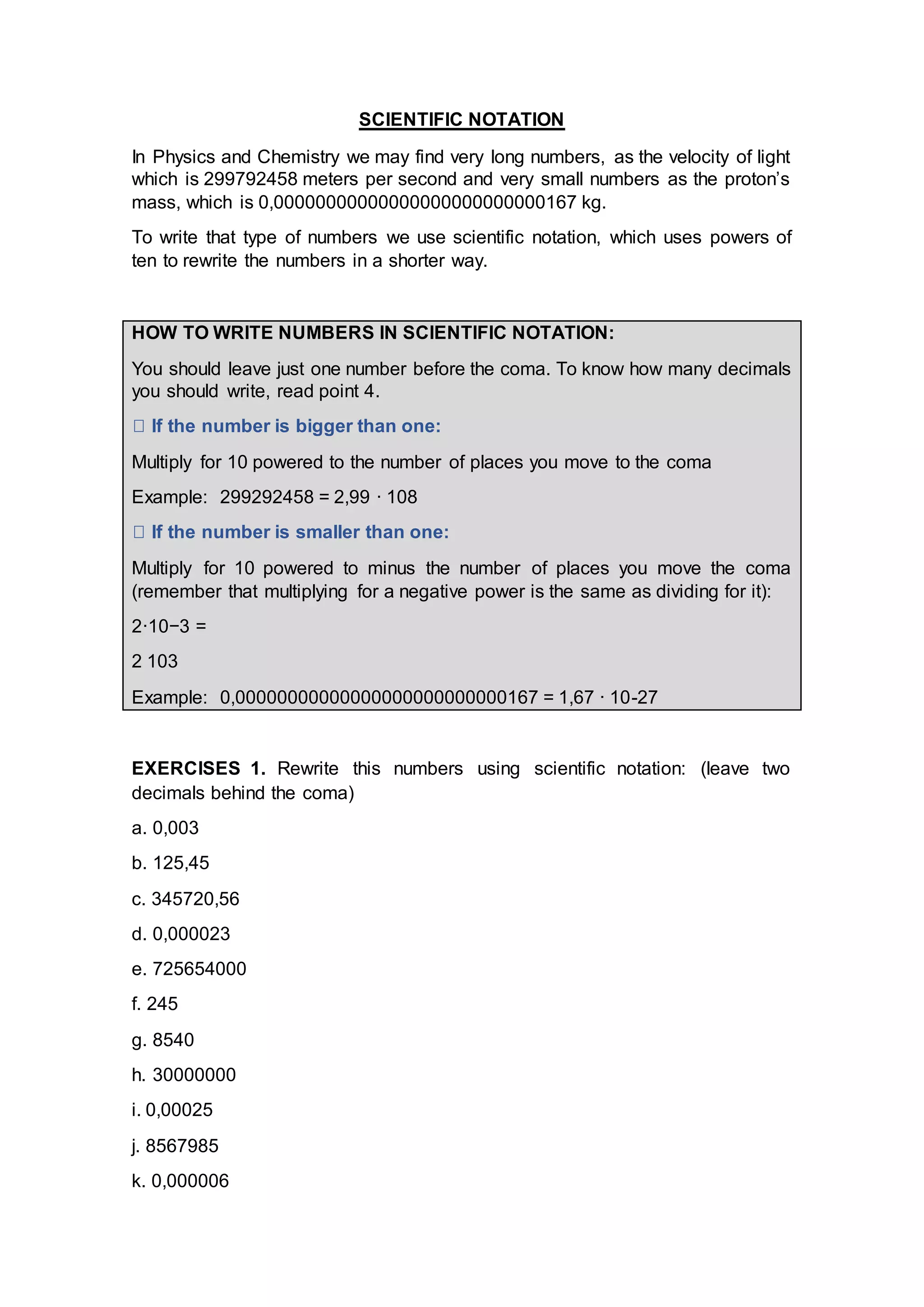 Scientific notation | PDF