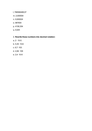 Scientific notation | PDF