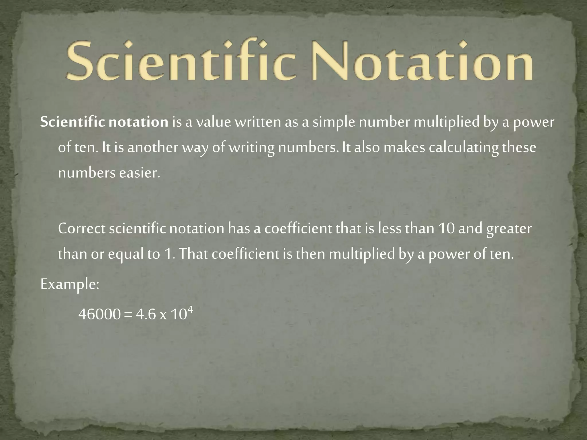 Scientific notation and significant figures | PPTX