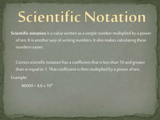 Scientific notation and significant figures | PPTX