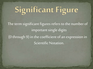Scientific notation and significant figures | PPTX