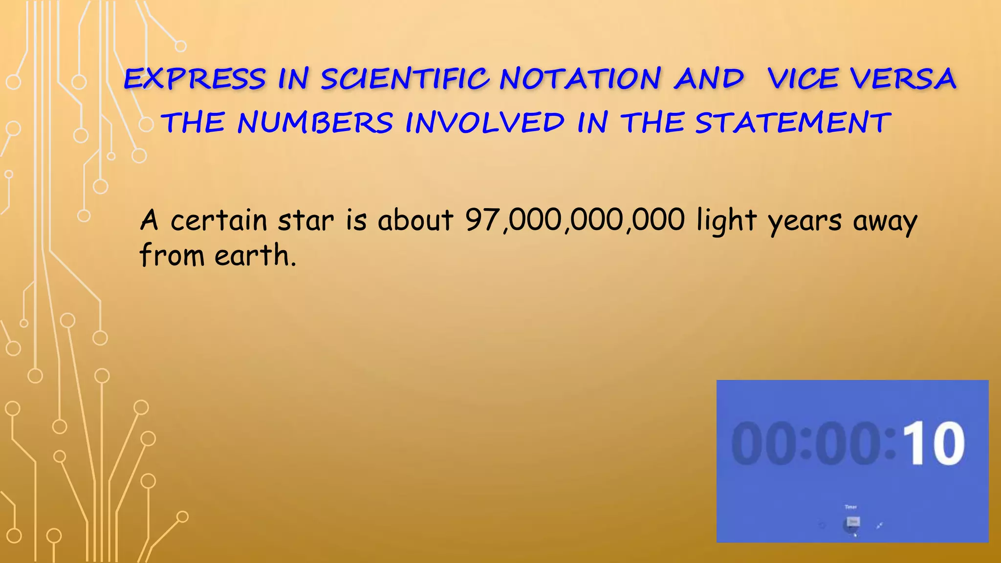 Scientific notation demo (slide presentation) | PPTX