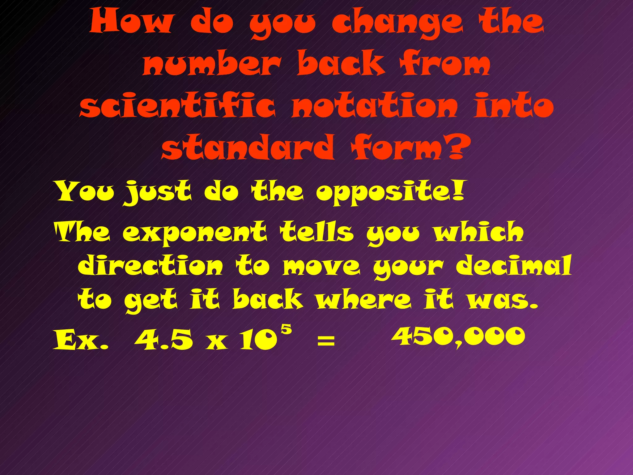 Scientific Notation with Positve Exponents | PPT | Space and Astronomy ...