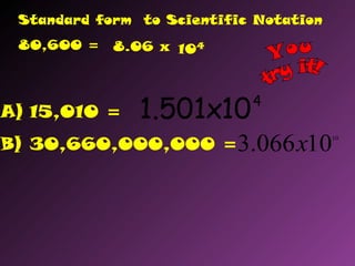 Scientific Notation with Positve Exponents | PPT