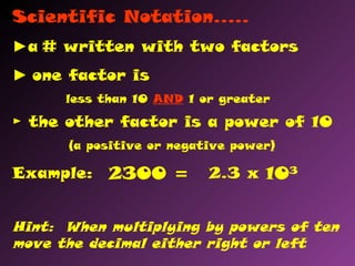 Scientific notation explaination positve | PPT