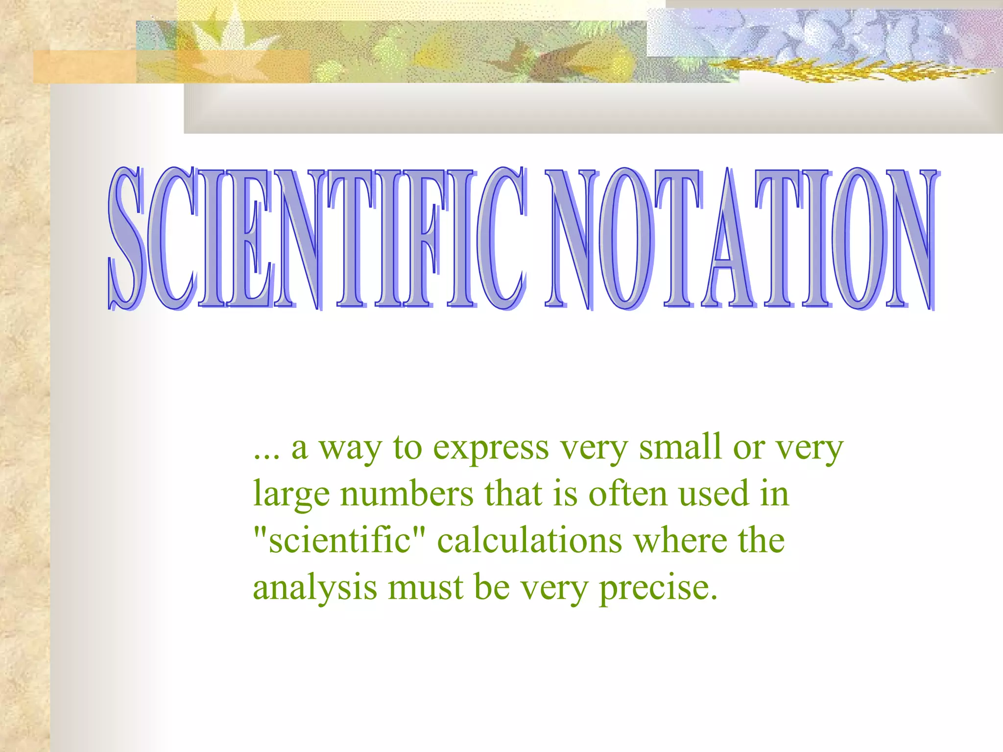 Scientific notation powerpoint | PPT