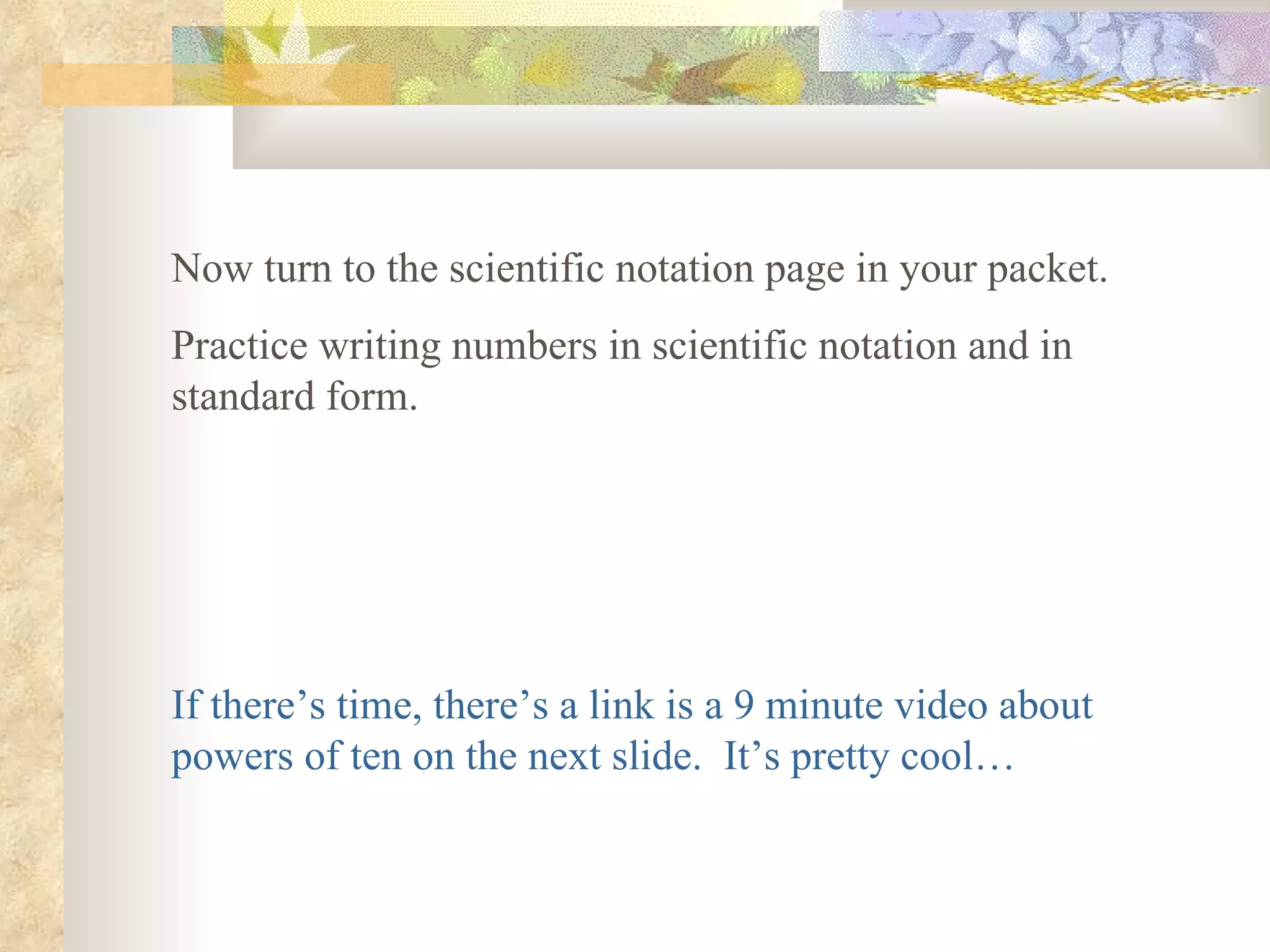 Scientific notation powerpoint | PPT