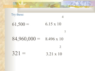 Scientific notation powerpoint | PPT