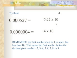 Scientific notation powerpoint | PPT