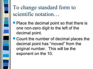 Scientific notation power point | PPT