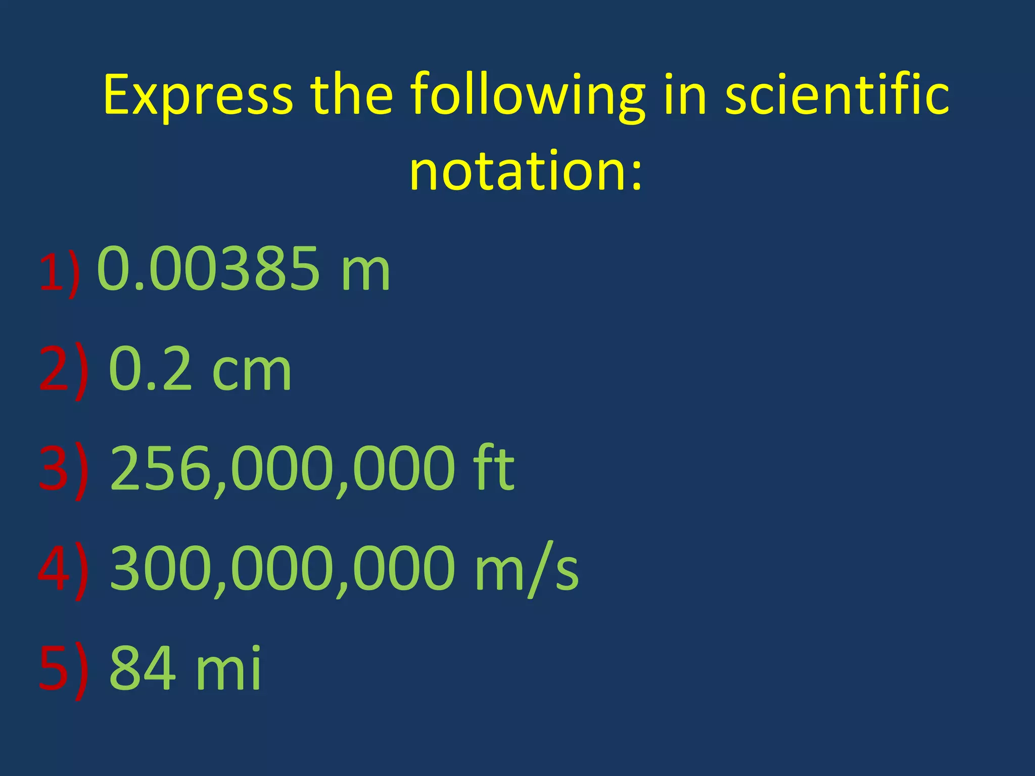 Basic Scientific notation problems | PPT