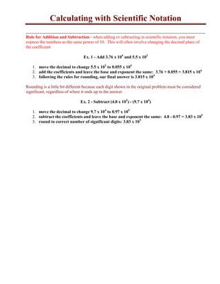 Scientific Notation Rules | DOCX