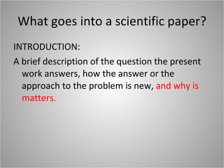 Scientific Papers and Communications | PPT