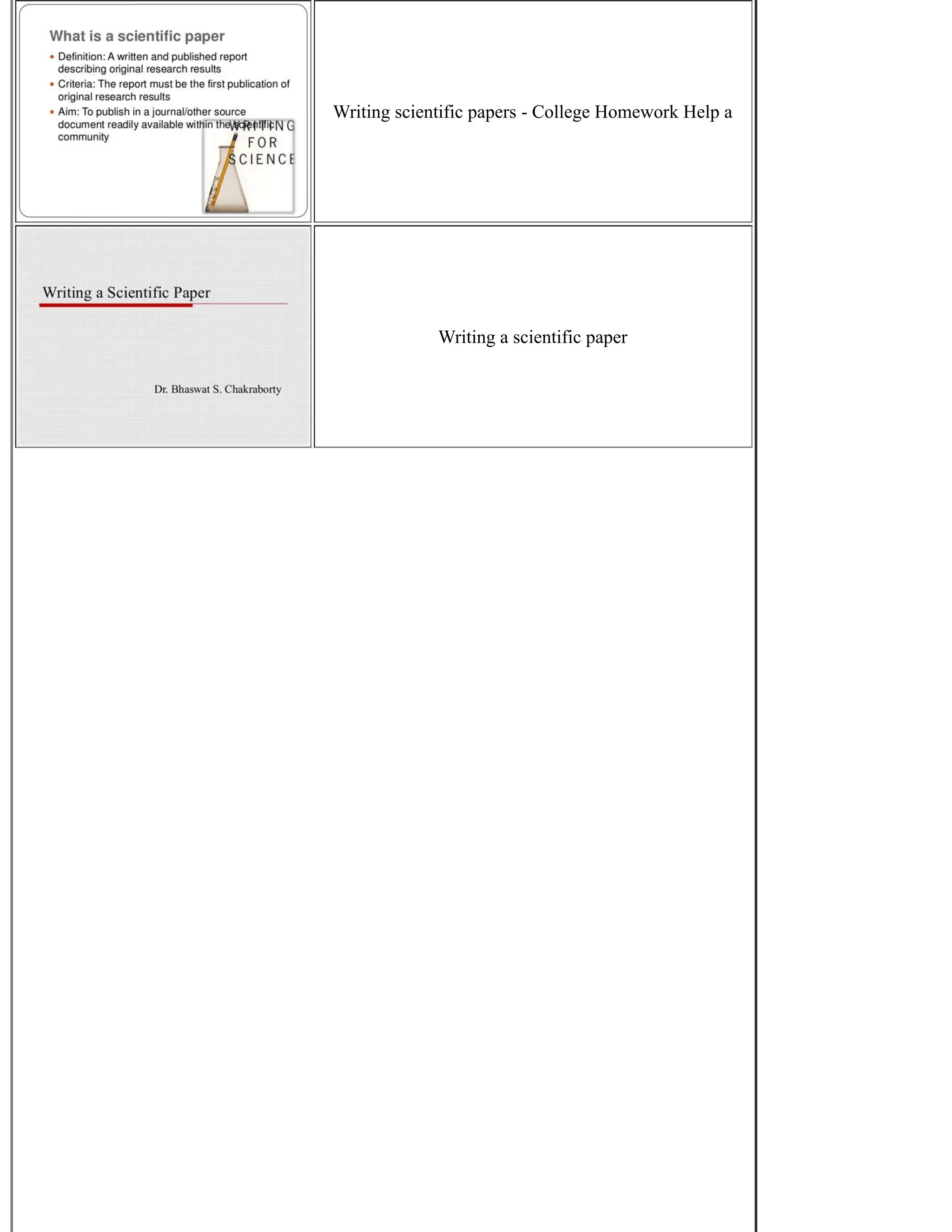 Scientific Paper Writing | PDF