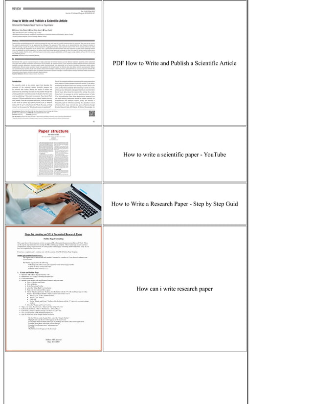 Scientific Paper Writing | PDF