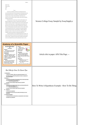 Scientific Paper Writing | PDF