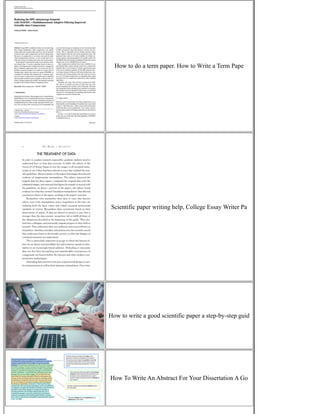 Scientific Paper Writing | PDF