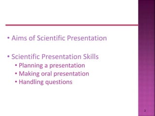 Scientific presentation skills | PPTX