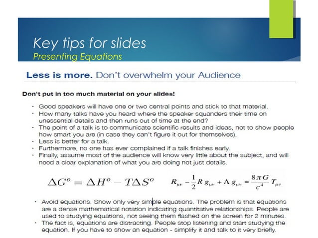 Effective Scientific Research Presentation Skills | PPT