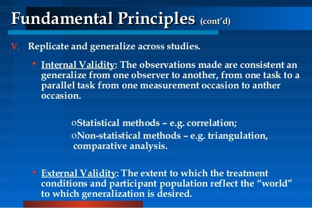 Scientific principles