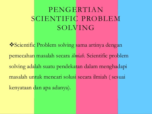 Scientific problem solving