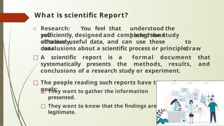 Scientific Report Writing.pptx how to write | PPTX