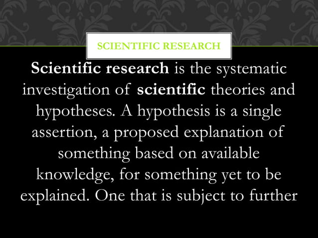 Scientific Research and its Types | PPTX | Physics | Science