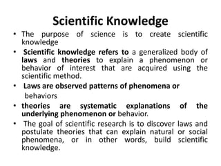 Practical Knowledge Vs Scientific Knowledge – DDVLNE