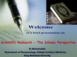Scientific research and Islam | PPTX | Islam | Religion & Spirituality