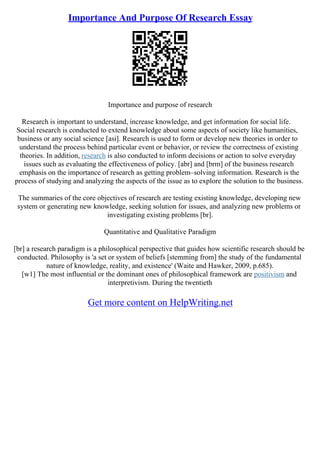 Scientific Research Essay | PDF