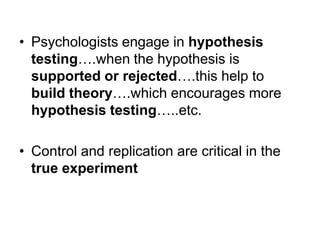 Scientific research in psychology | PDF