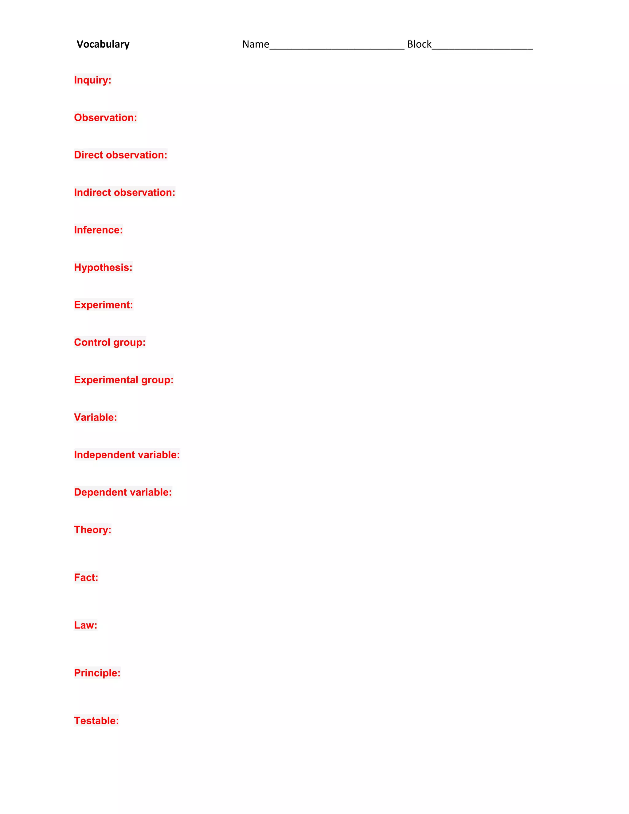 Scientific research method graphic organizers | PDF