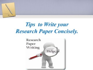 Scientific Research Paper Writing | PPTX