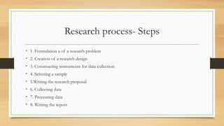 Scientific Research Process steps in research | PPTX