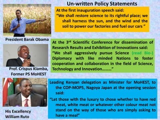 Scientific revival day for africa workshop kenya's biotech dev agenda ...