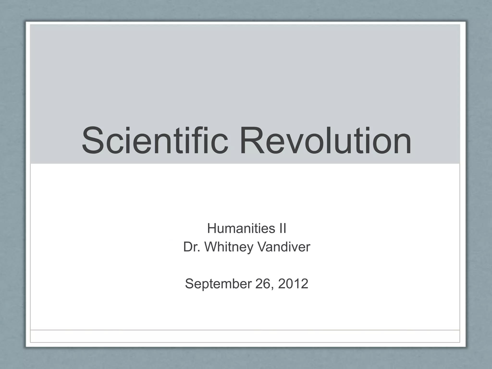 Scientific Revolution: Intro | PPTX