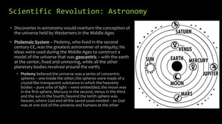 Scientific Revolution Astronomy