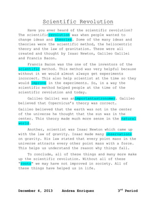 Scientific Revolution | PDF