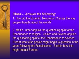 Scientific revolution lesson ppt | PPT