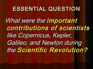 Scientific revolutionpowerpoint | PPT
