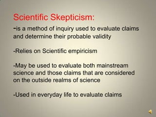 Scientific skepticism complete | PPTX