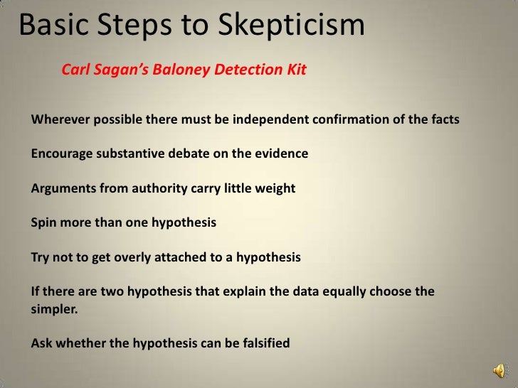 Scientific skepticism complete