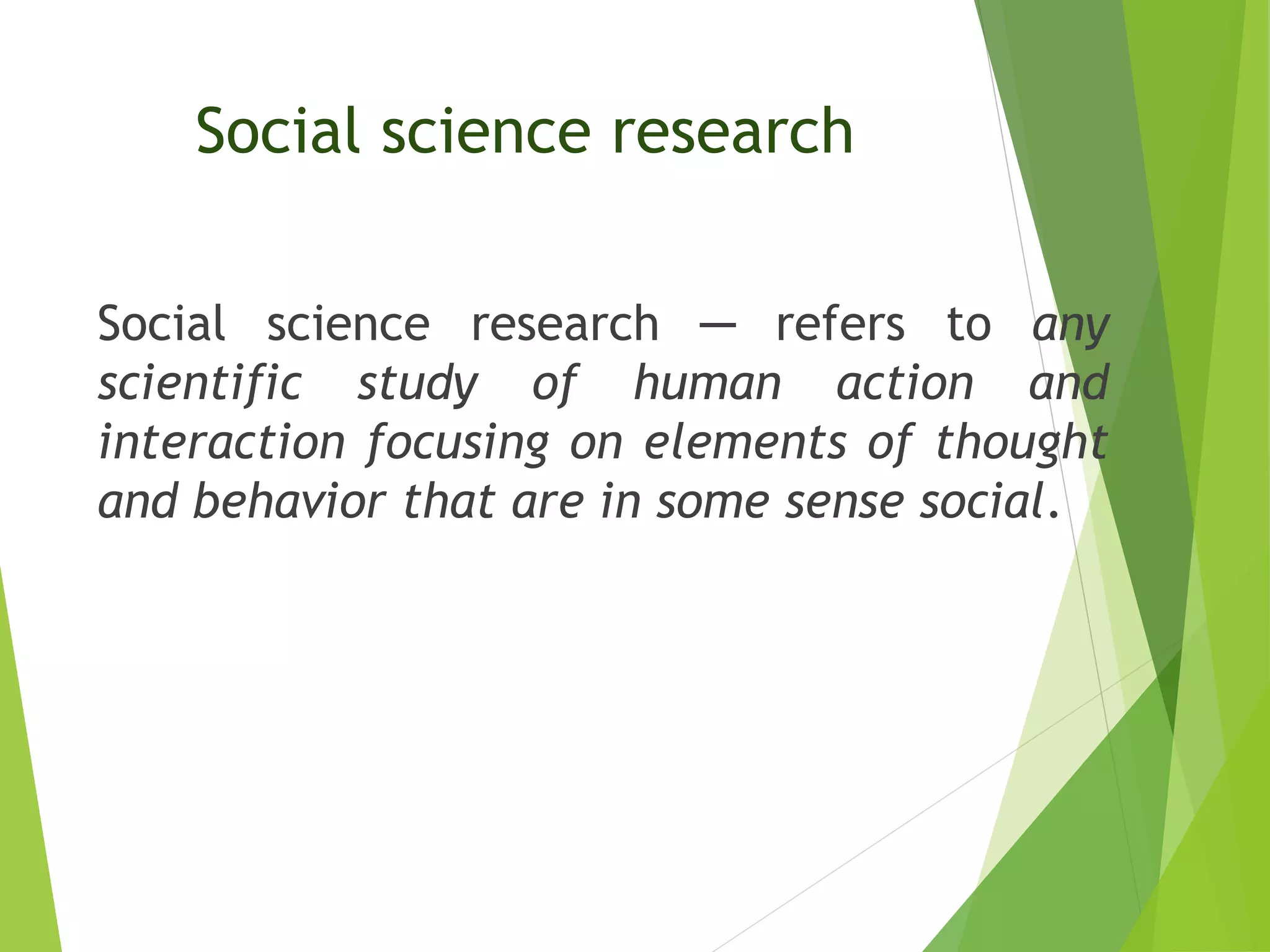 Scientific social science research | PPTX