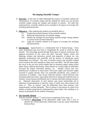 Scientific temper | PDF